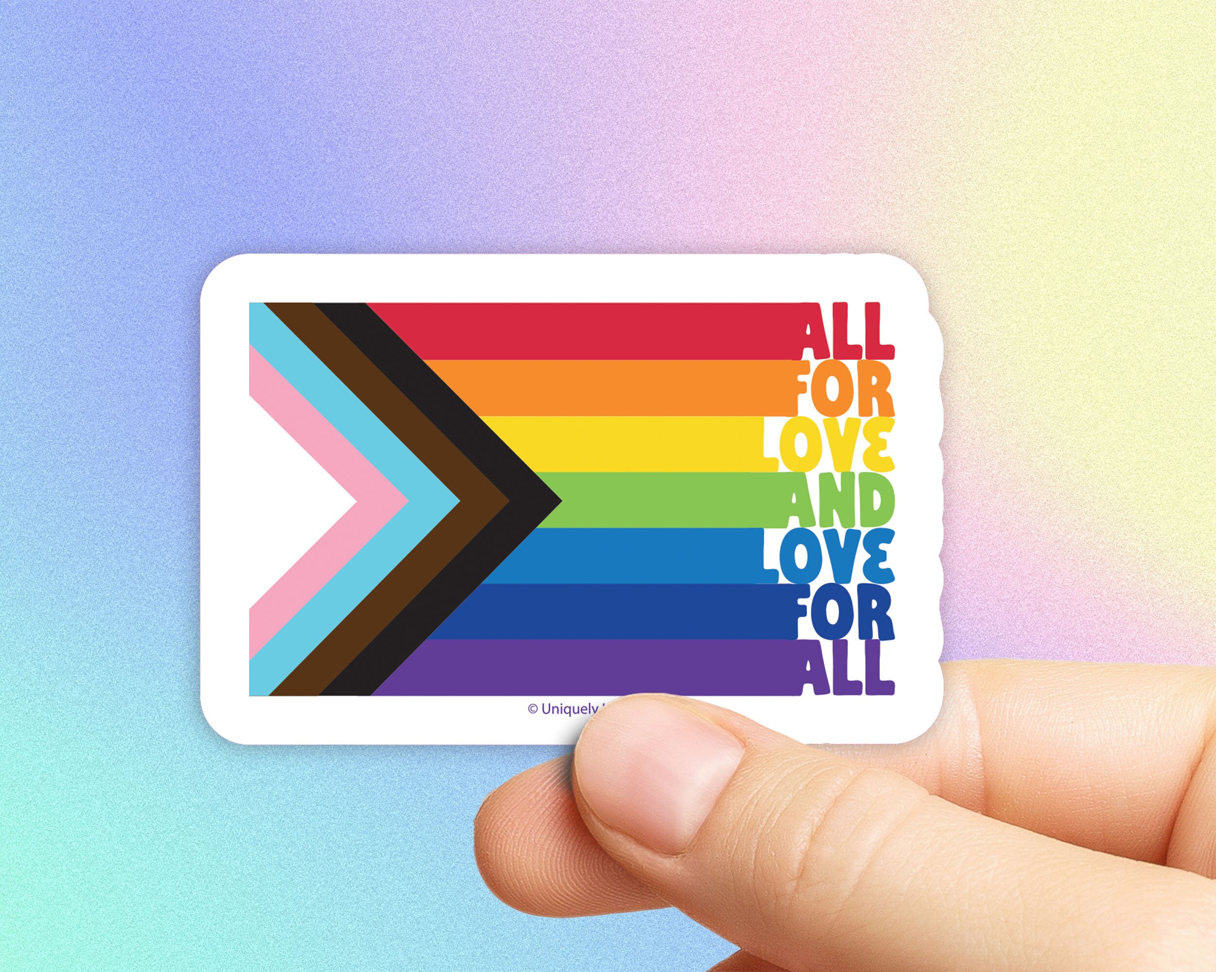 All For Love and Love For All Die-Cut, Waterproof, Laminated Vinyl ...