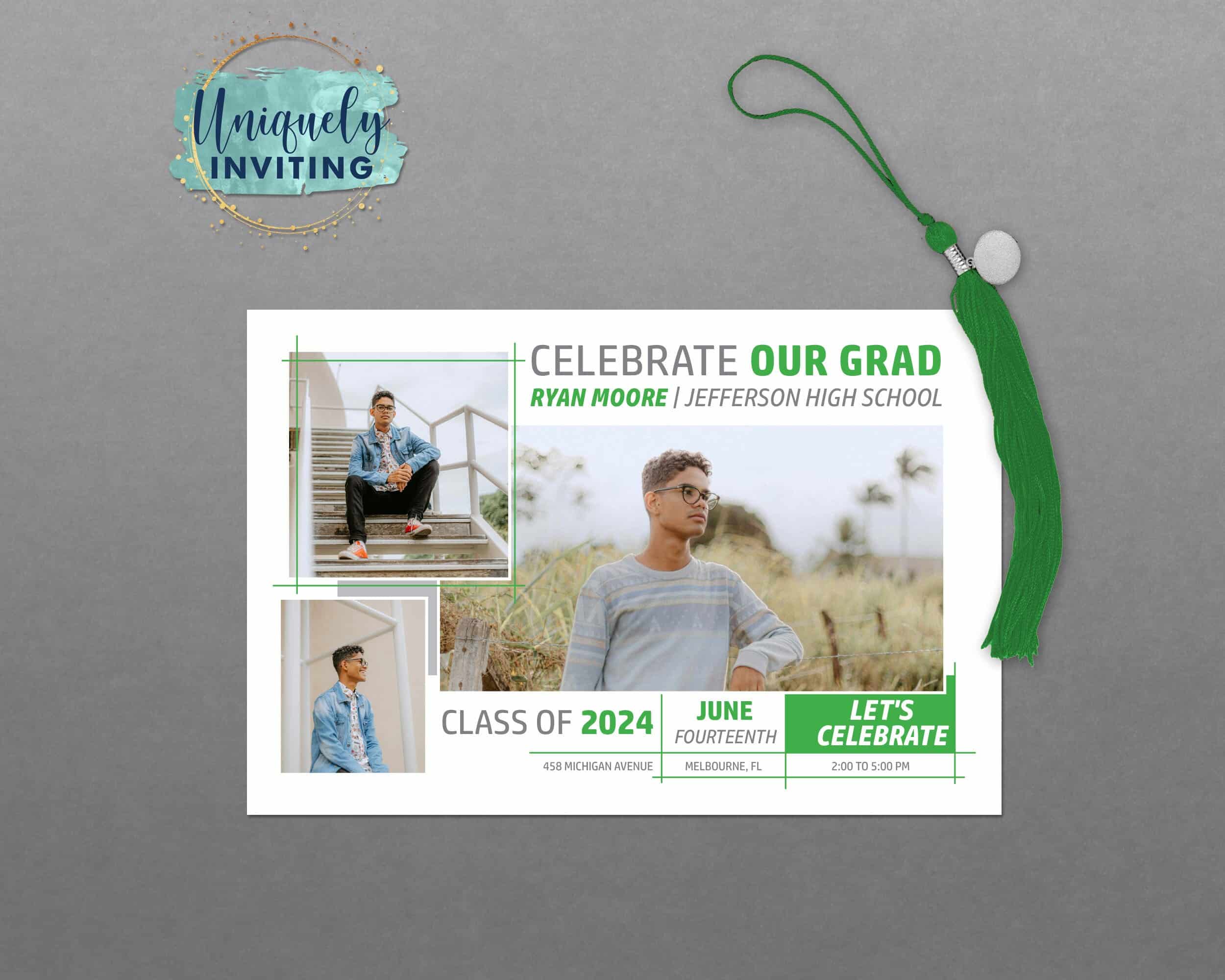 Graduation Grid - Photo Graduation Announcement/Invitation – Uniquely Inviting