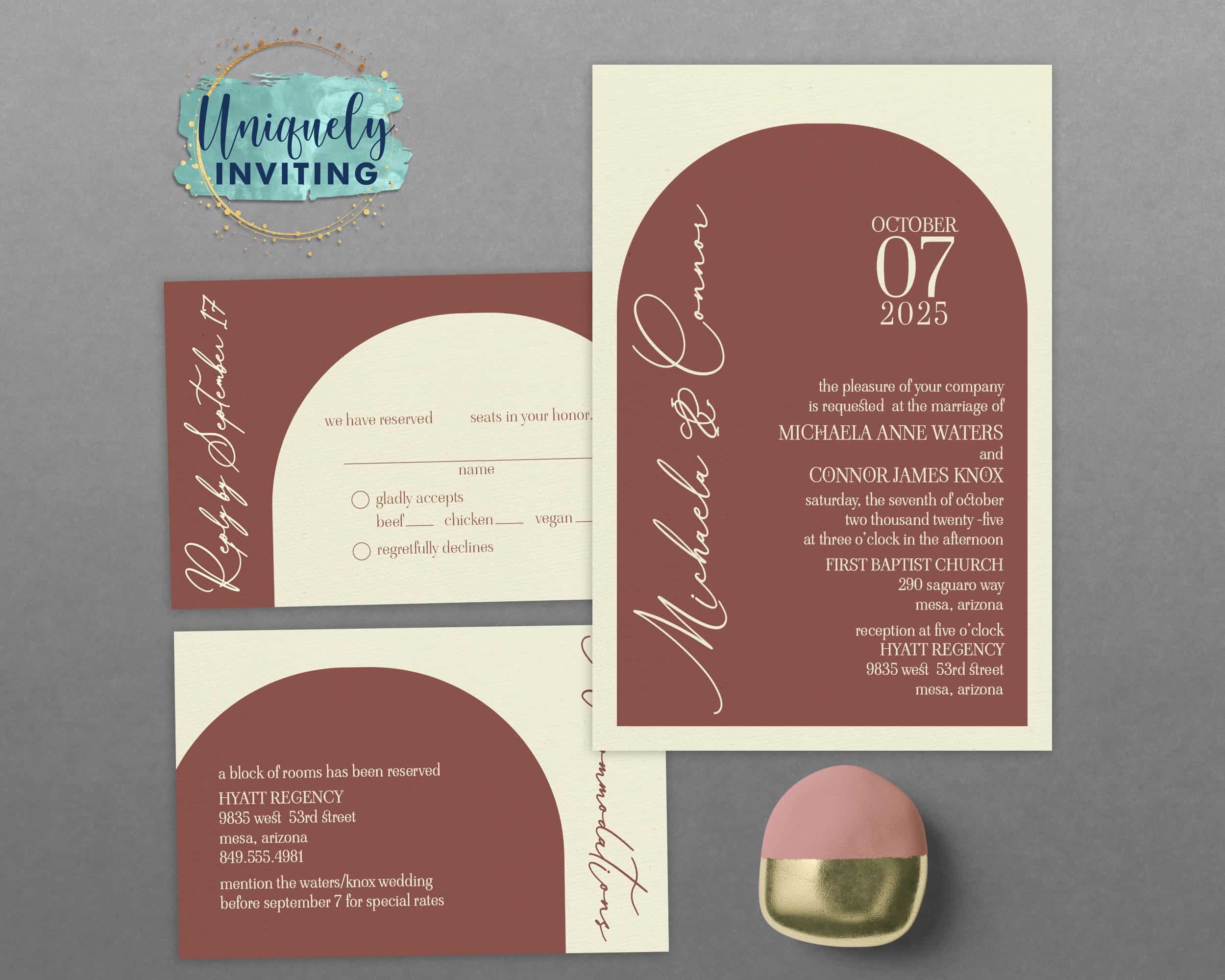 Modern Arch Invitations – Uniquely Inviting