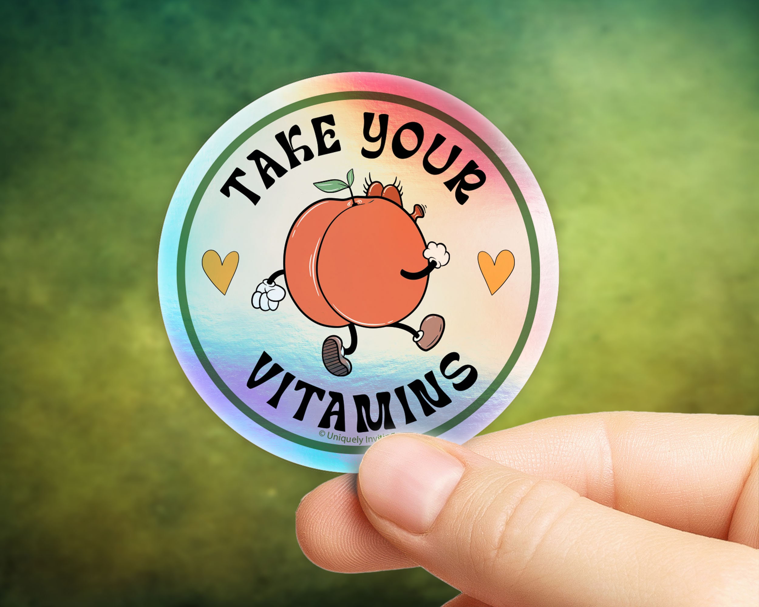 Take Your Vitamins Sticker in Gloss or Holographic | Die-Cut ...