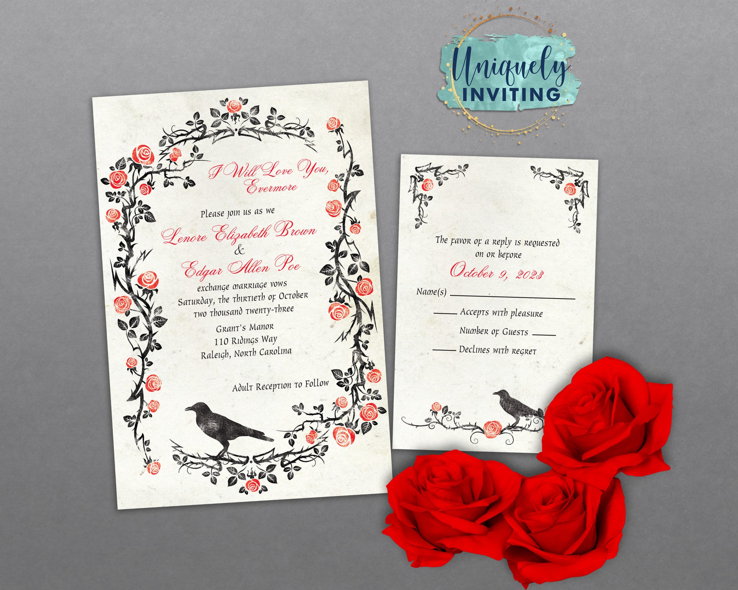 Gothic Rose Invitations – Uniquely Inviting