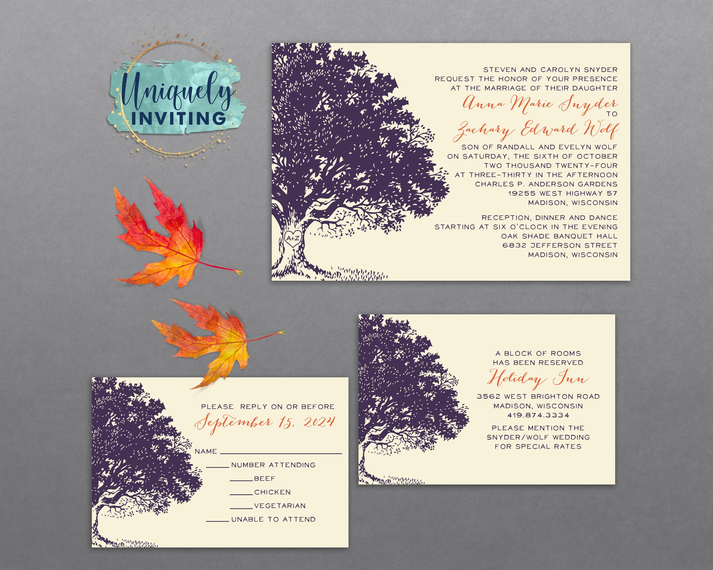 Regal Oak Invitations – Uniquely Inviting