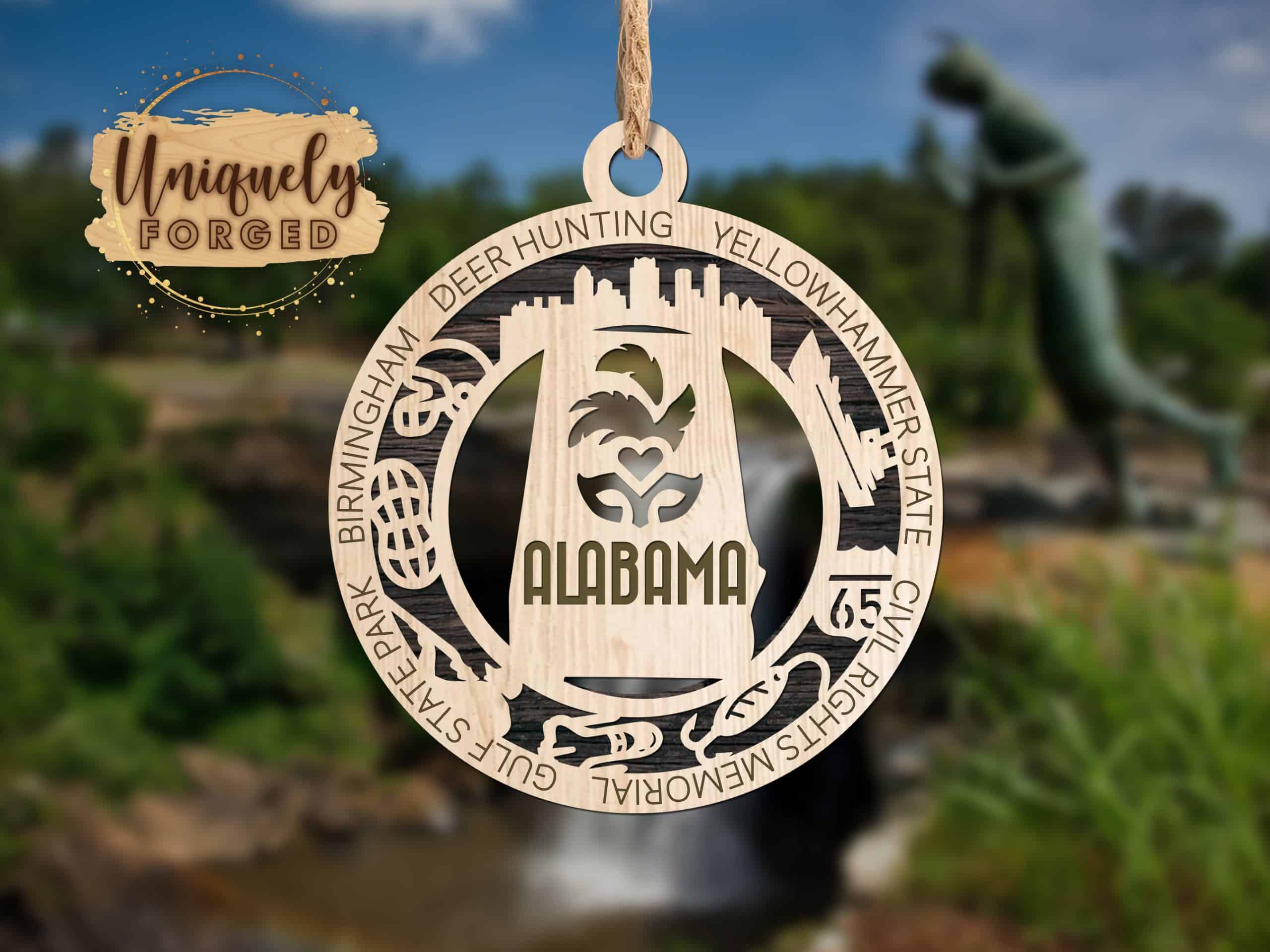 Alabama Ornament - State Christmas Ornament Collection – Uniquely Inviting