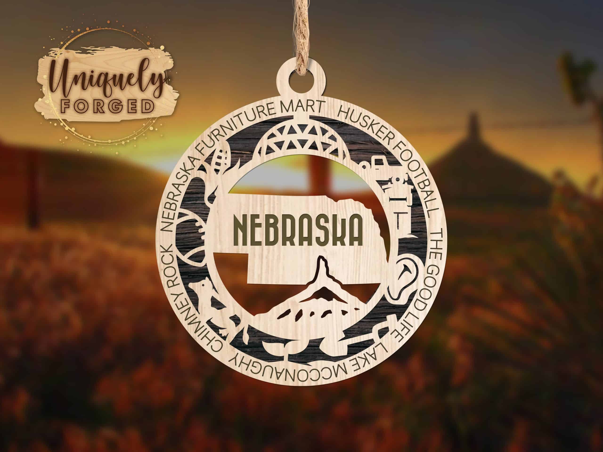 Nebraska Ornament - State Christmas Ornament Collection – Uniquely Inviting