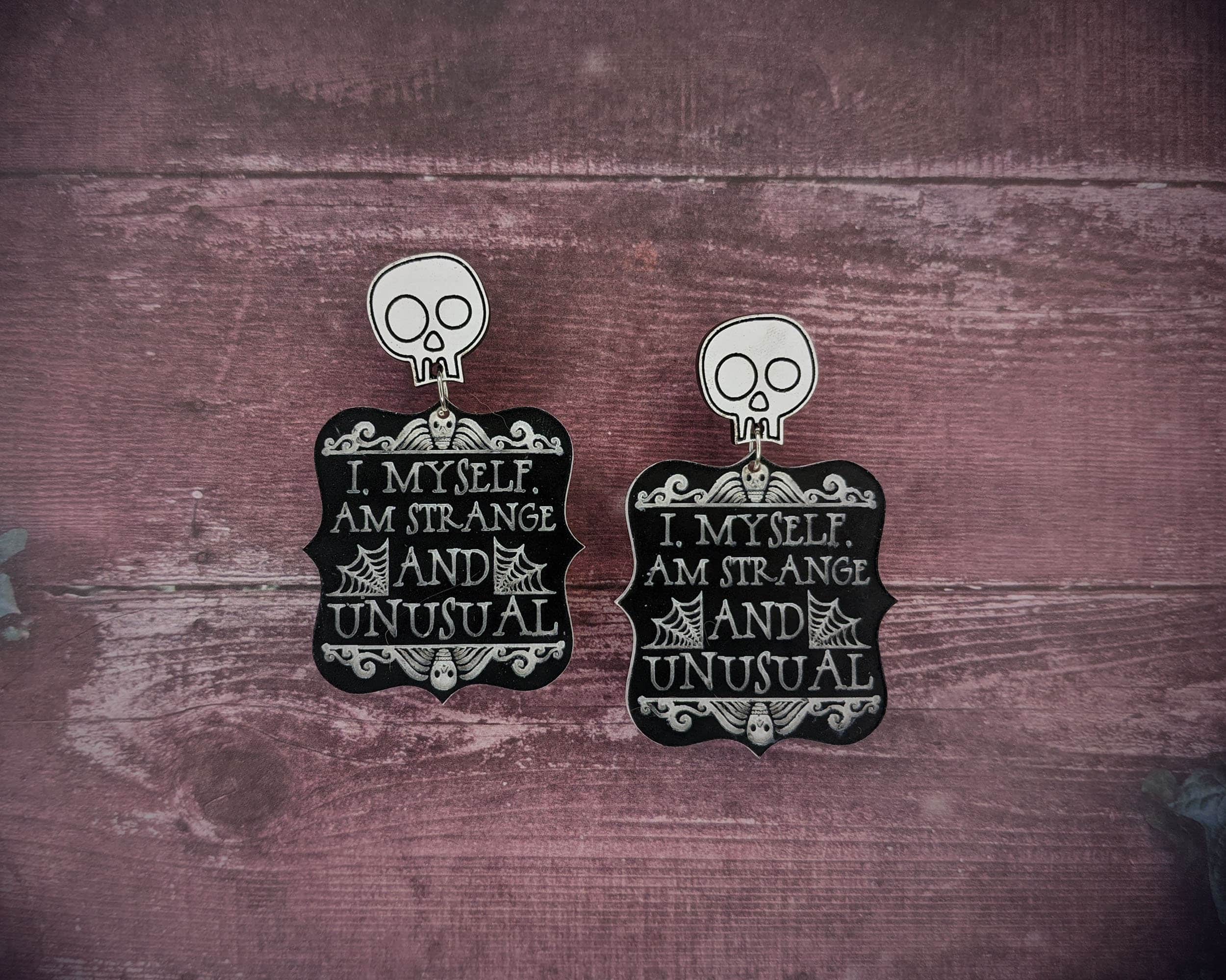 Finished Acrylic Strange & Unusual Earrings - Custom Laser-Cut Jewelry ...