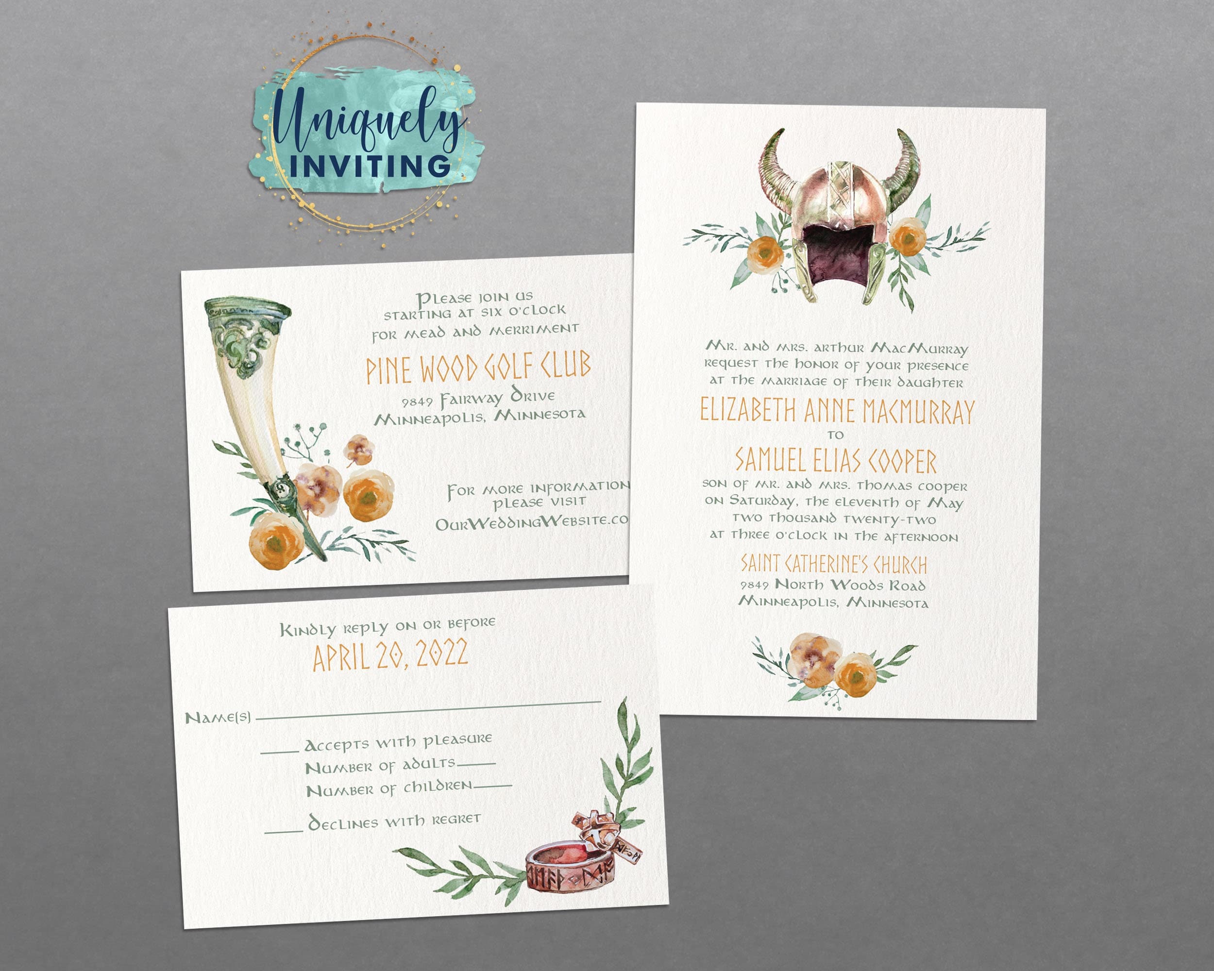 Viking wedding invitations 60 photos - Astyledwedding.com