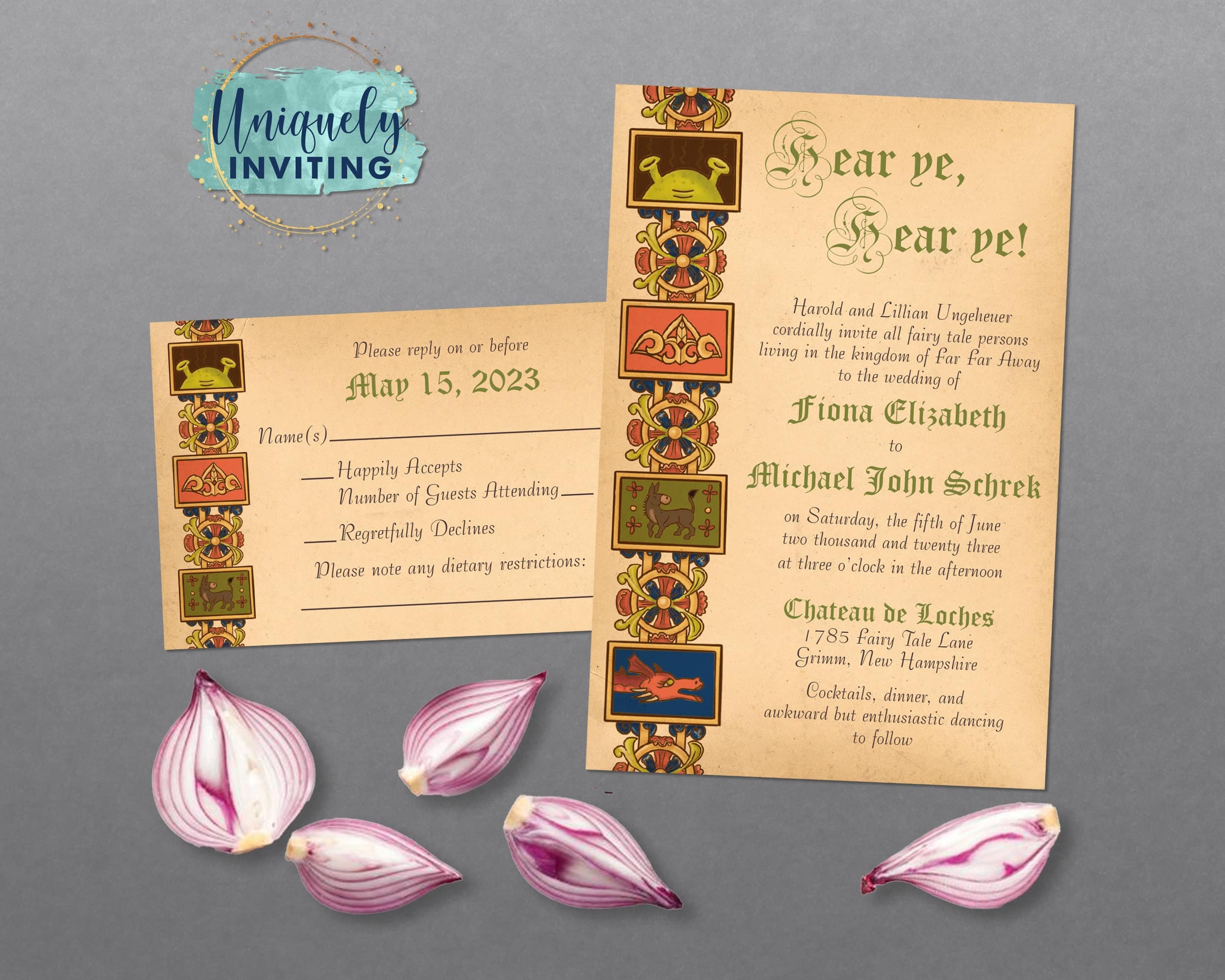Medieval Dinner Invitation Harvest Faire Presents: Springtime In The