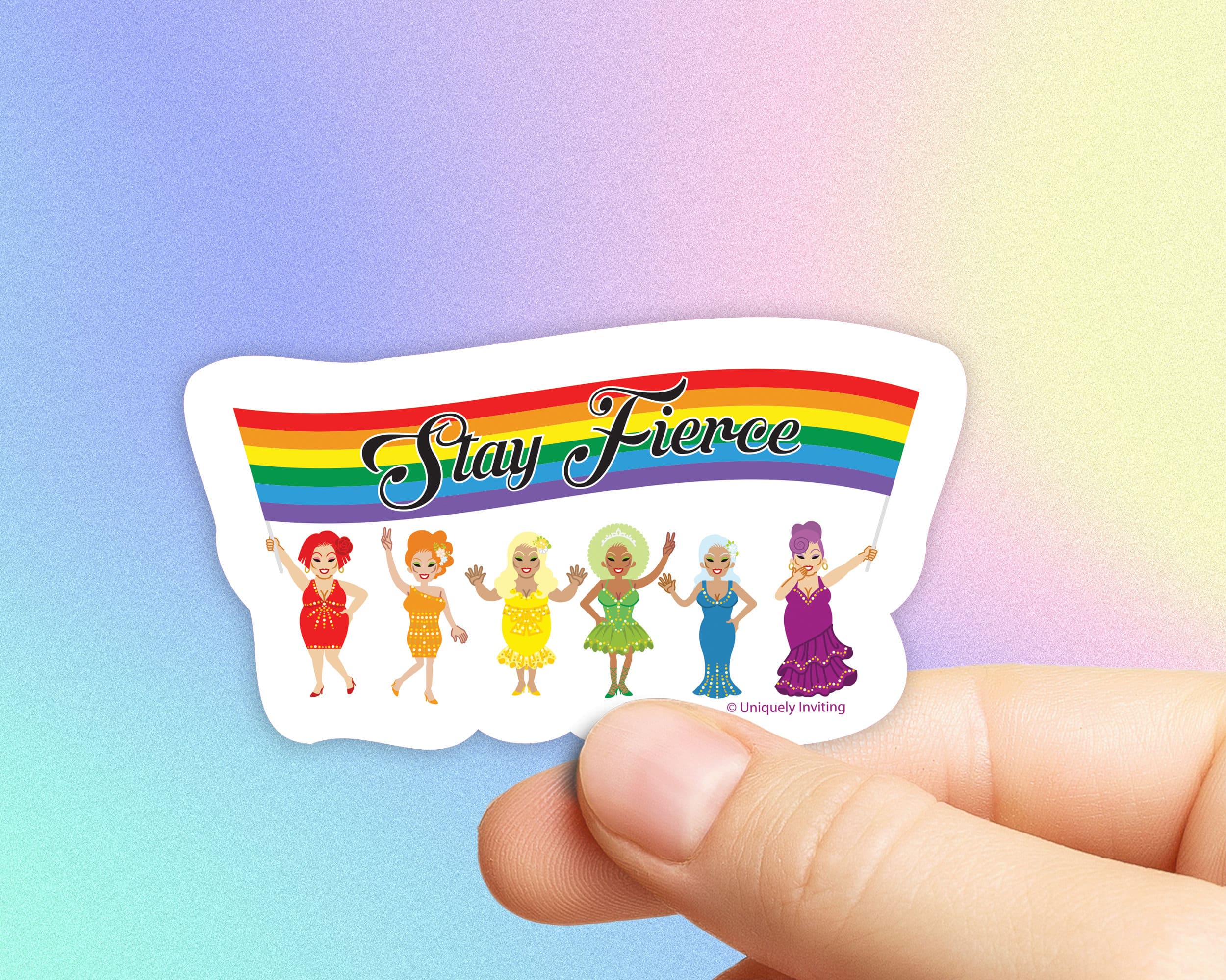 Stay Fierce Sticker in Gloss or Holographic | Die-Cut, Waterproof ...