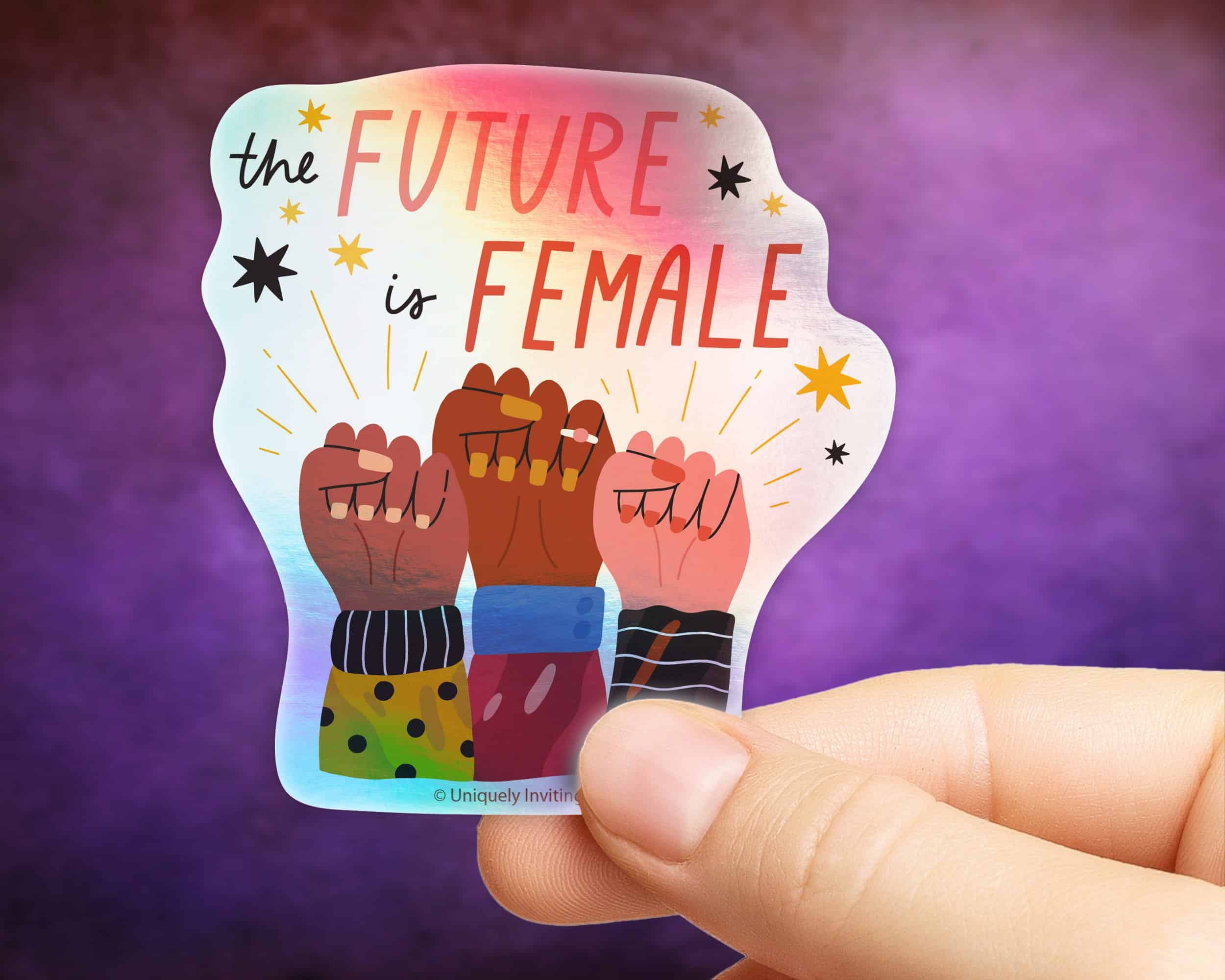 The Future is Female Sticker in Gloss or Holographic | Die-Cut ...