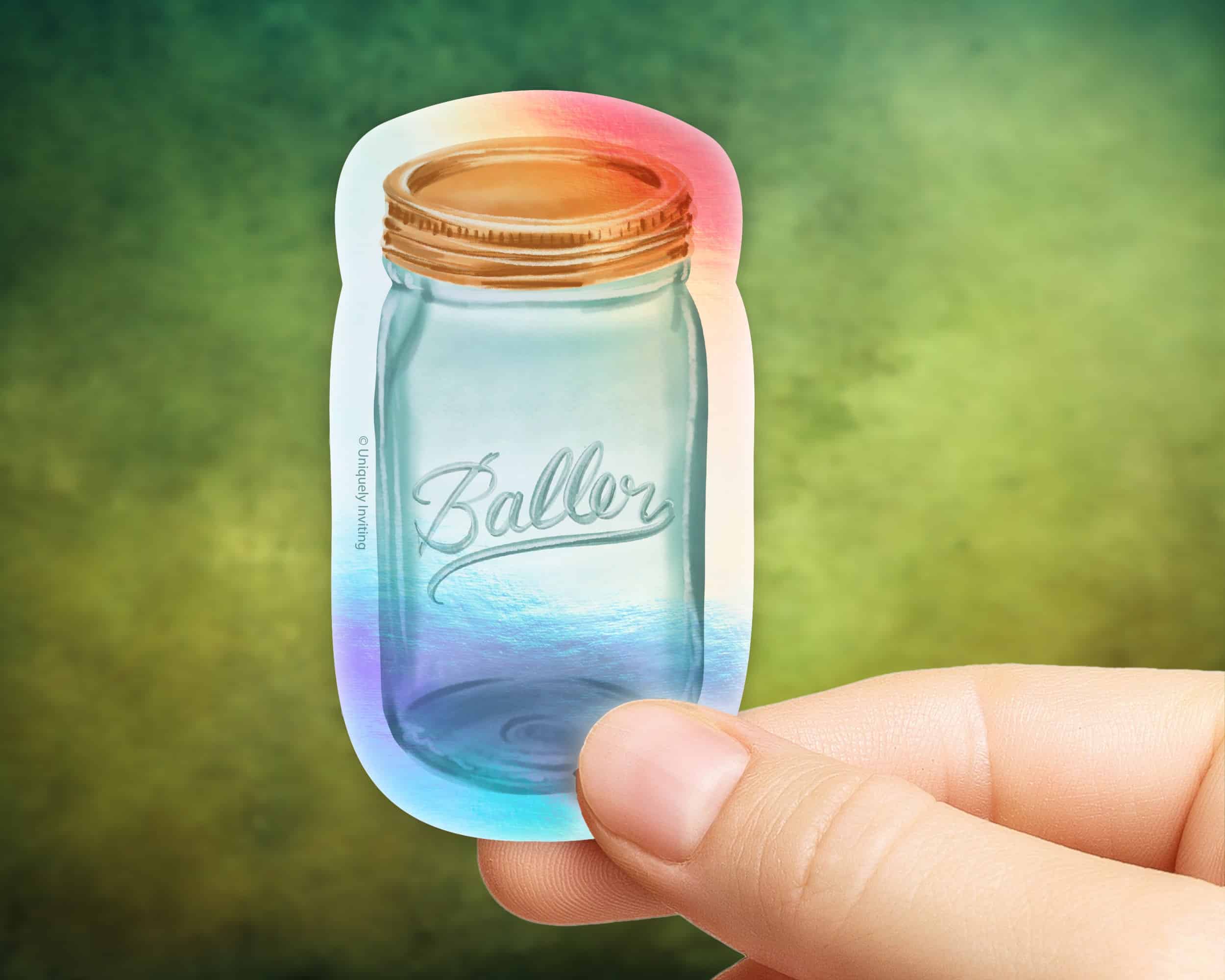 Baller Sticker in Gloss or Holographic | Die-Cut, Waterproof, Laminated ...