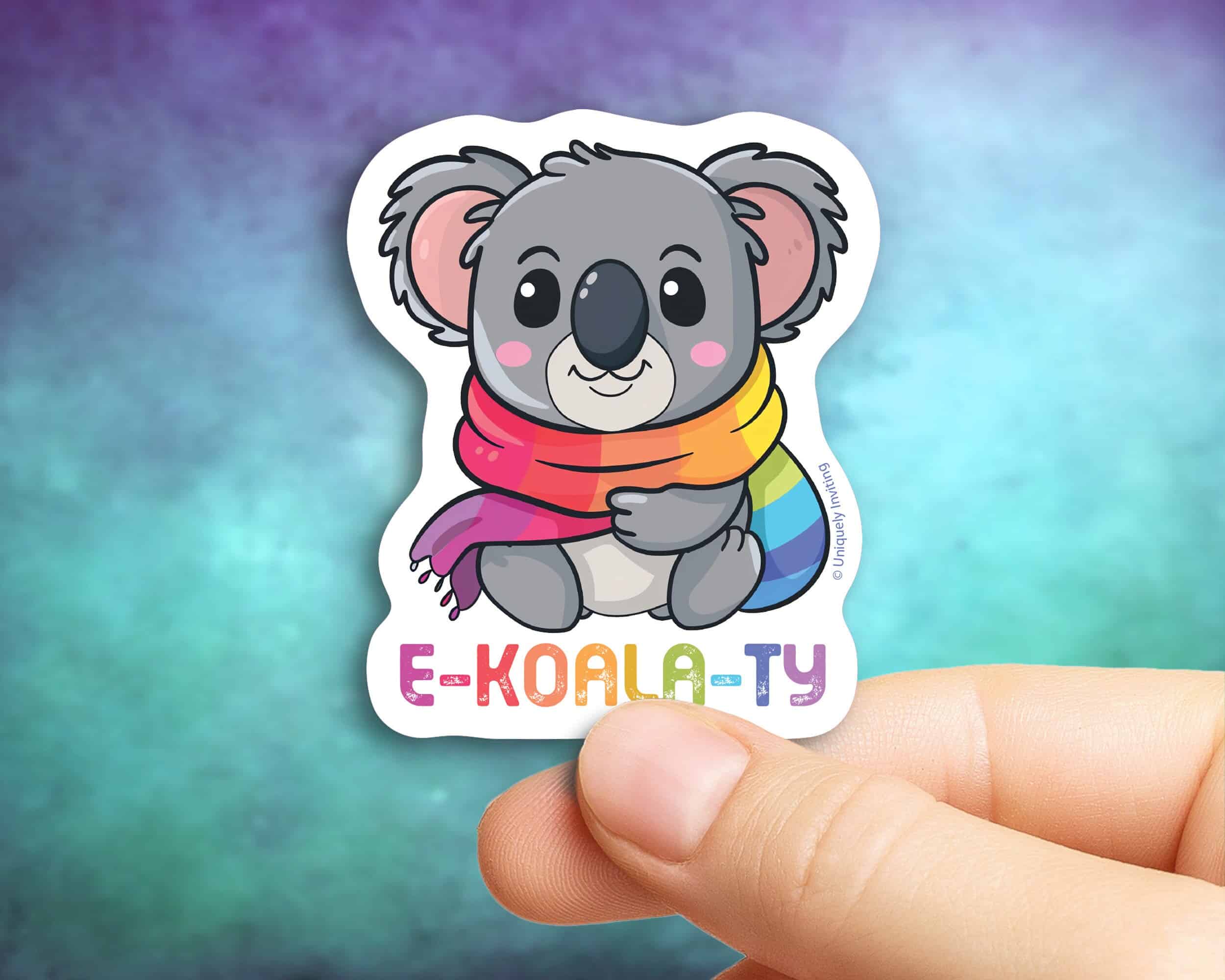 E-Koala-Ty Sticker in Gloss or Holographic | Die-Cut, Waterproof ...