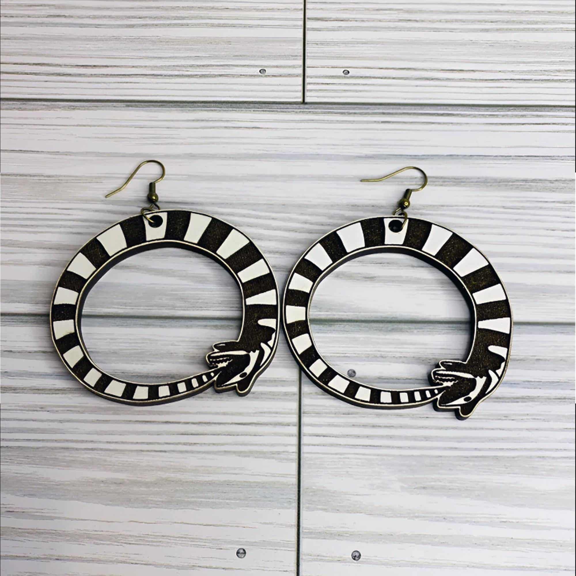 Finished Acrylic Sandworm Hoop Earrings - Custom Laser-Cut Jewelry ...